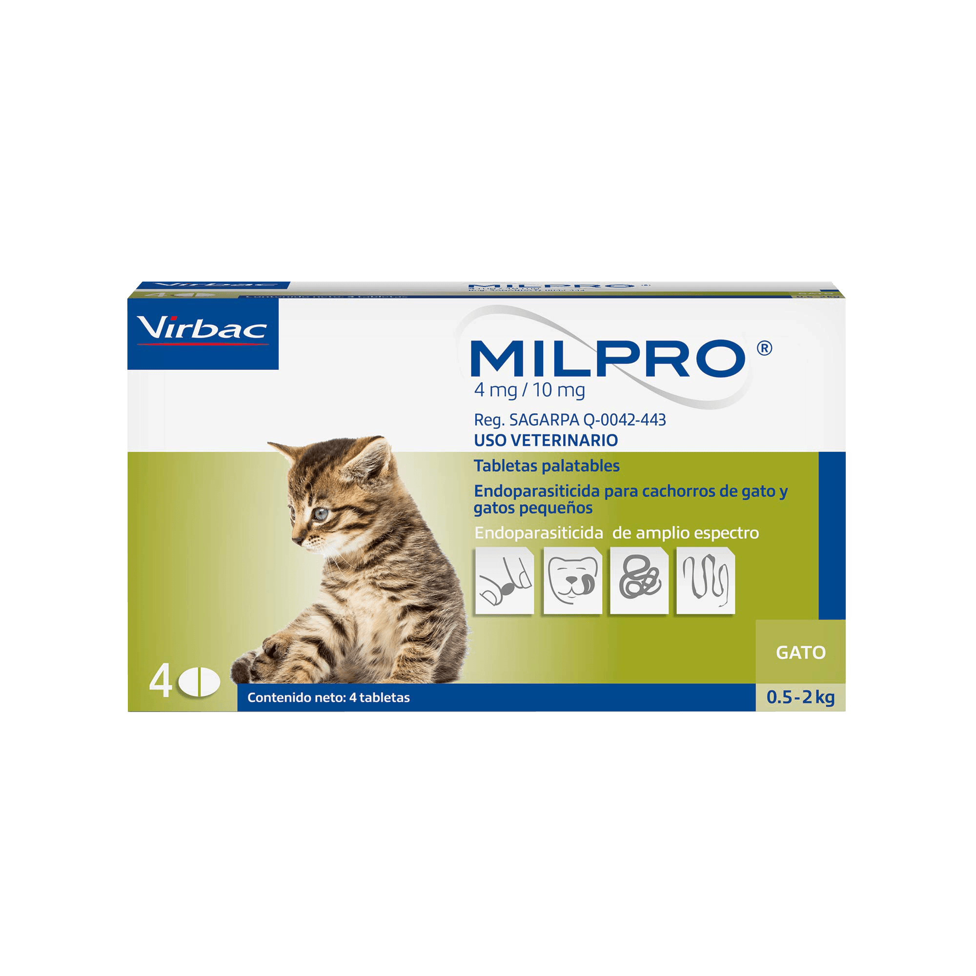Milpro Kitten 4 m/10 mg (0-5- 2 kg )