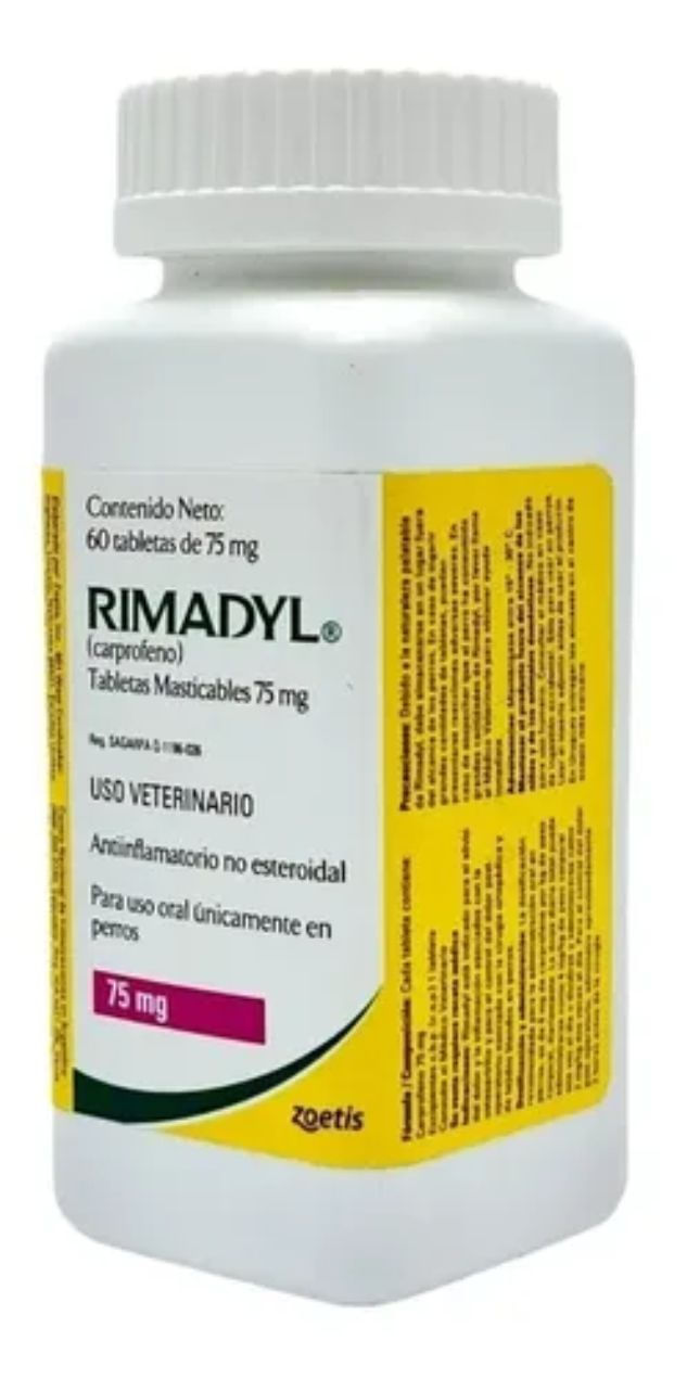 Rimadyl Masticable 75 mg de 60 Tabs.